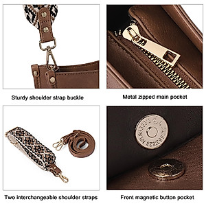 CLUCI Crossbody Bags For Women Trendy Vegan Leather Purses For Women Shoulder Bag with Two Strap