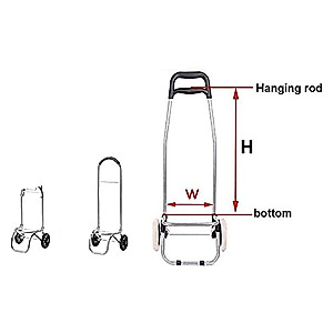 34L Trolley Bags for Shopping Cart - Shopping Trolley Storage Bag, Portable Waterproof Oxford Cloth Shopping Cart Trolley, Shopping Cart Replacement Bag, Trolly Bag Shopping L32 X W19 X H56cm (Size :