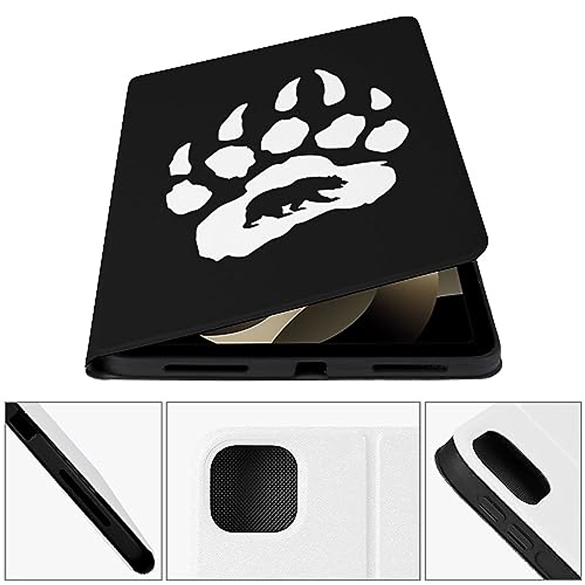 Bear Paw Protective Case Compatible with IPAD 2020 AIR 4 （10.9in） Stand Case Auto Sleep/Wake Cover