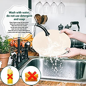 GGC 14 inch Pizza Stone for Ovens, Baking Stone for Grill and BBQ to Cook Perfect Crispy Crust Pizza, Bread and Cookies at Home, Garden and Outdoor, Distributes Heat Evenly Round Pizza Baking Stones