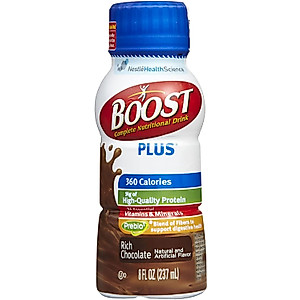 BOOST Plus Rich Chocolate Nutritional Drink, 8 Fl Oz, 6 Pack
