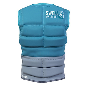 Womens Neoprene Wakesurf Comp Vest - Designed Exclusively for Wake Surfing, but Great for All Other Watersports Activities! (Aqua, XL)