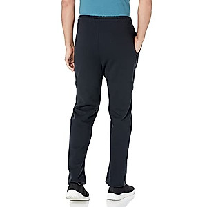 Jerzees mens Fleece Sweatpants, Open Bottom - Black, Large US