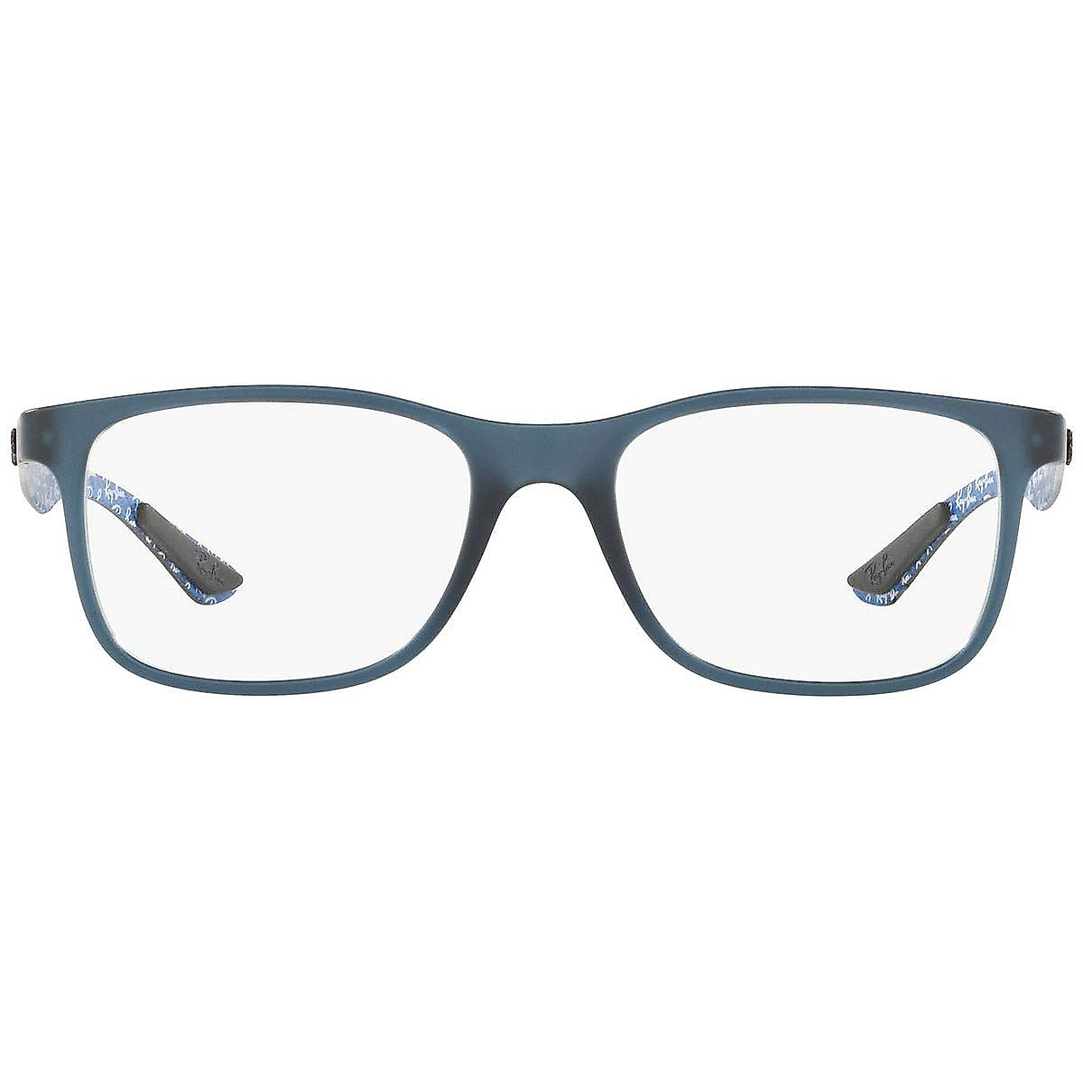 Ray-Ban RX8903 Square Prescription Eyeglass Frames, Matte Blue/Demo Lens, 53 mm