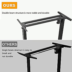 farexon Electric Height Adjustable Standing Desk, 55 x 24 inch Stand Up Desk Workstation, Home Office Computer Sit Stand Desk with Memory Preset, Solid Slab Classic, Oak