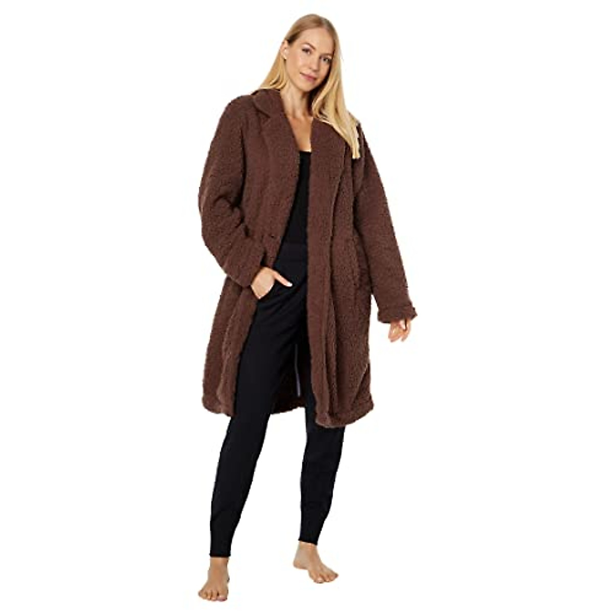 PJ Salvage womens Loungewear Cozy Duster Duster Bathrobe, Cocoa, Medium-Large US