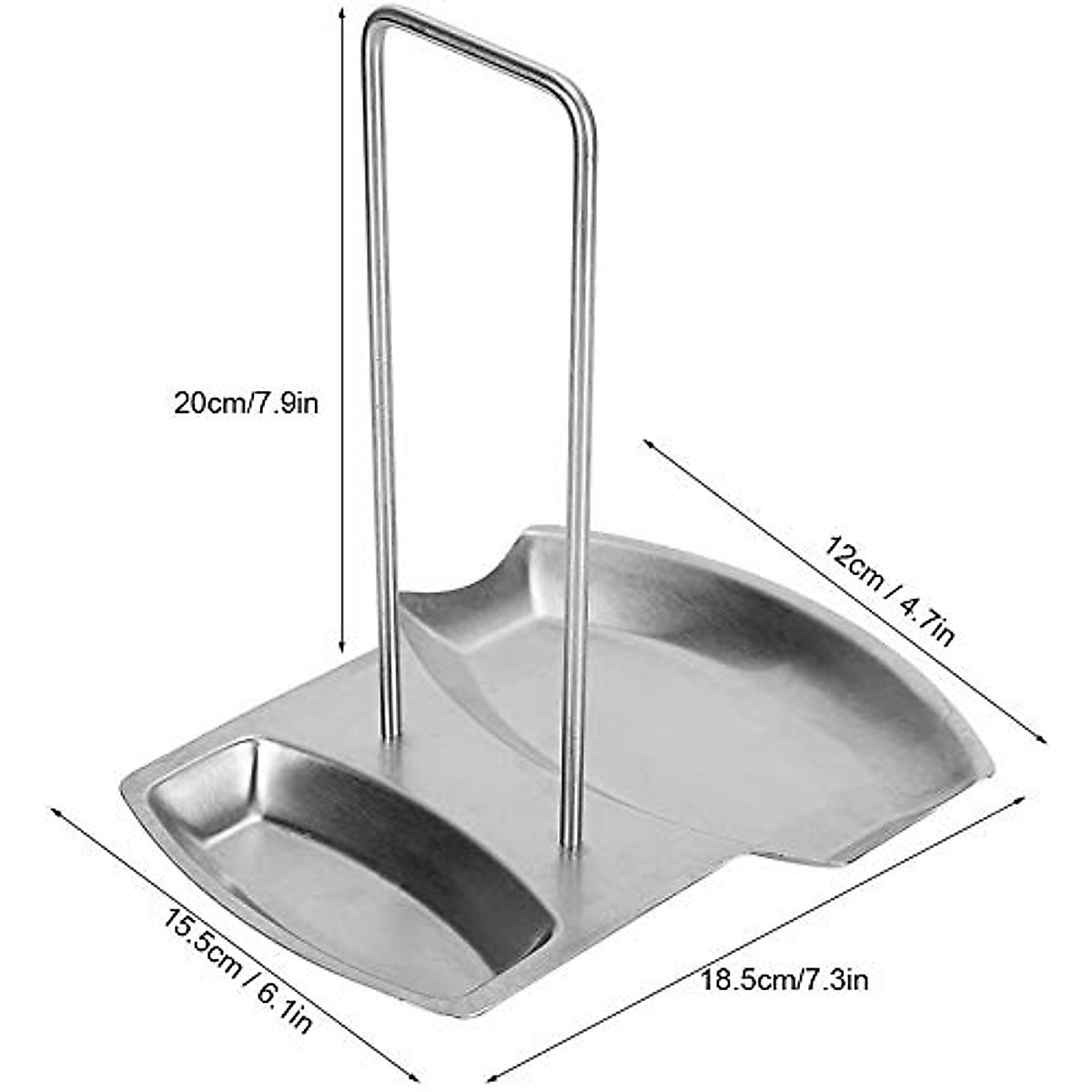 DRNKS Spoon Frame Stand Lid Organizer Lid Storage Rack 304 Stainless Steel Thick Pot Lid Stand for Home Kitchen Applicable to kitchen stove