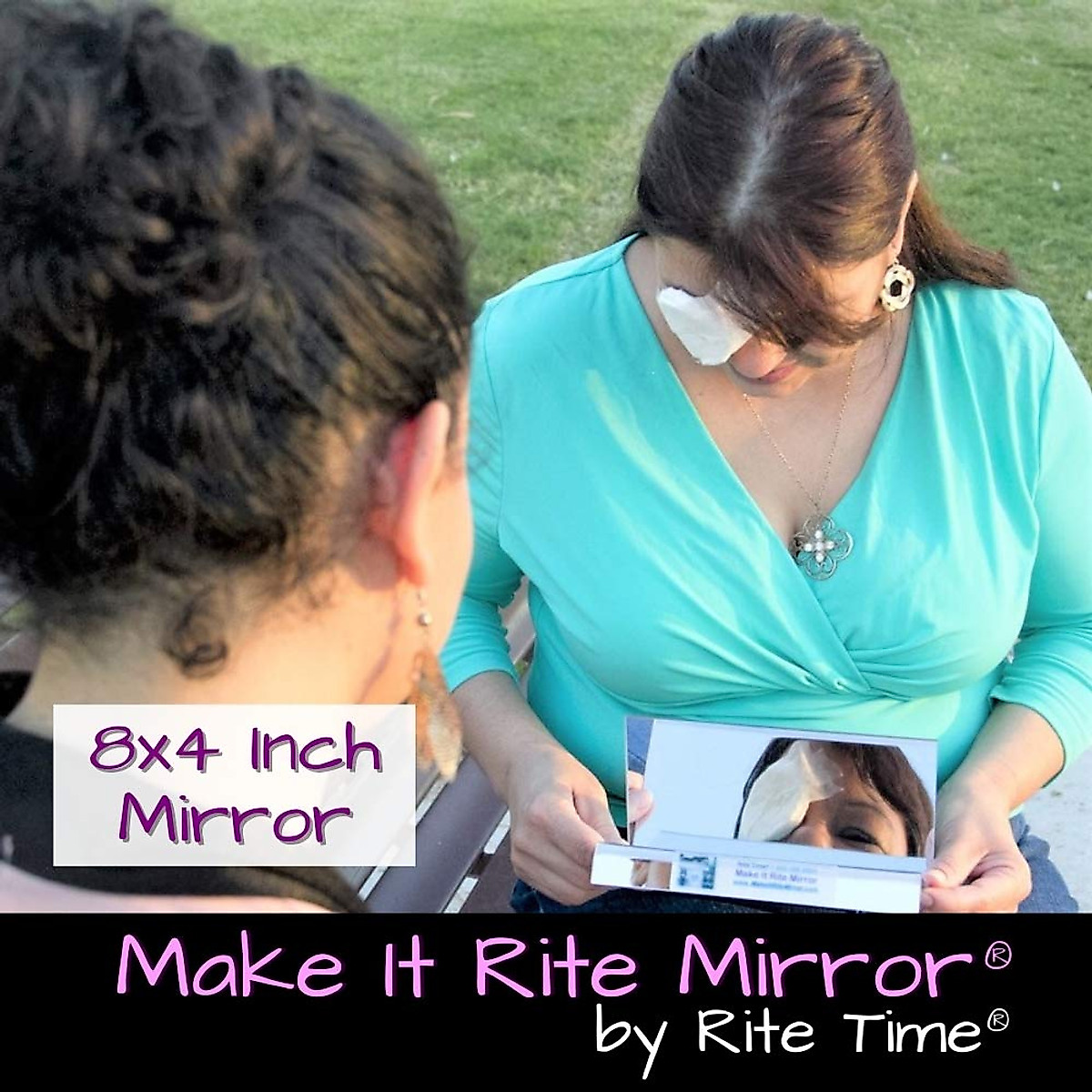 8" Wide 2-Way Make It Rite Mirror for Face Down Vitrectomy Eyesight and Proning Lung Recovery | Easy to Watch TV During Face Down Recovery