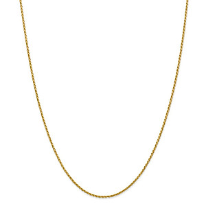 The Black Bow 1.5mm, 14k Yellow Gold, Solid Parisian Wheat Chain Necklace, 16 Inch