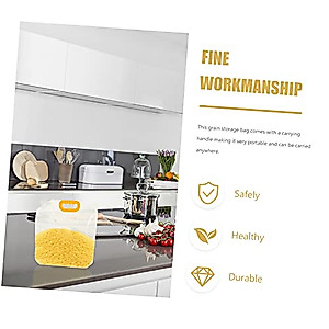 Cabilock 20 Pcs Transparent Grain Bag Nuts Storage Bags Kitchen Canisters Grain Nozzle Bags Reusable Snack Bags Reusable Produce Bags Clear Organizer Bags Nuts Bags Tea Bag Handle Food