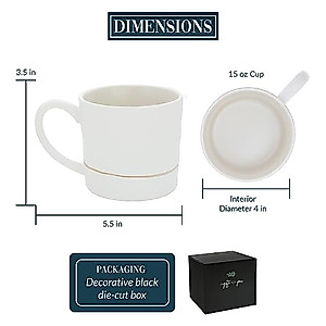 Pavilion - Mrs. 15 oz. Ceramic Iridescent Large Handle Coffee Cup, Bride Mug, Unique Wedding Gift, Engagement Gifts, 1 Count