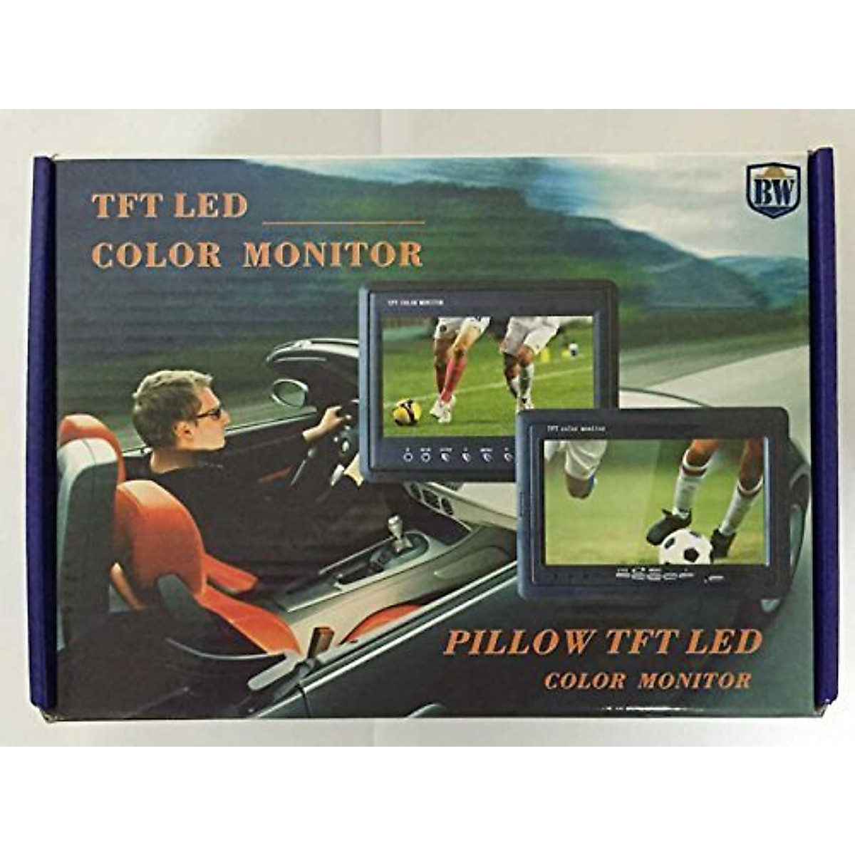 BW 7 inch High Resolution 800 * 480 TFT Color LCD Car Rear View Camera Monitor Support Rotating The Screen and 2 AV Inputs