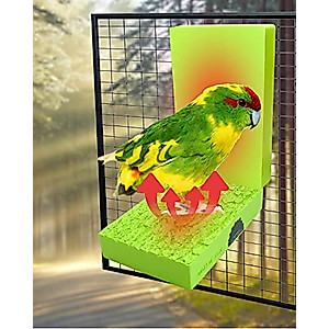 Bird Heater 12V 3.3"x6" for Cage Bird Perch Stand Warmer Snuggle Up Fit for African Grey, Parakeets, Parrots, Small Birds, Hamsters, Hedgehogs, Chinchillas and Other Animals, Vertical Section