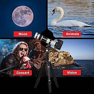 Telephoto Lens - EF Lens for Canon, 420-800mm f/8.3 Manual Zoom Lens for Canon EOS Rebel T3 T3i T4i T5 T5i T6 T6i T6s T7 T7i T8i SL1 SL2 6D 7D 7D 60D 70D 77D 80D 5D II/III/IV SLR Camera Lenses