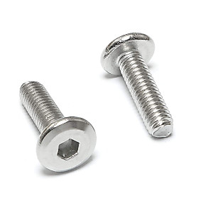 Pro Bamboo Kitchen 24pcs 304 Stainless Steel Hexagon Socket Head Screw, M6x20mm Inverted Flat Head Bolt, Oblique Round Head Hexagon Screw, Furniture Screw Countersunk Connector Fastener