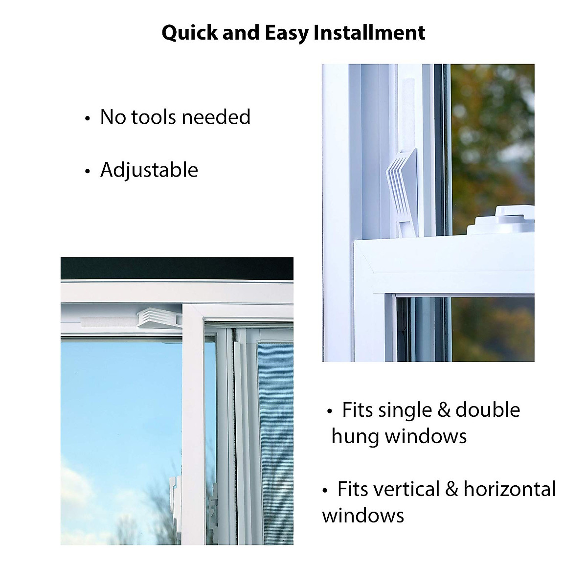 Window Wedge | Made in USA |, Window Stopper to Baby Proof and Child Proof Providing Safety for Baby, Window Security and Overall Better Home Security (4 Total, 2 Two Packs)