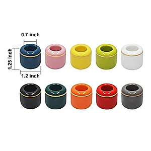 Pingiee 10 pcs Ceramic Chime Candle Holder Set, Great for Casting Chimes, Rituals, Spells, Vigil, Witchcraft, Wiccan Supplies & More (Gold+Assorted)