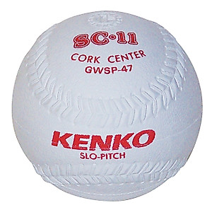 Markwort Kenko High Tech Softball with Cork Center- 1 Dozen (White, 11-Inch)