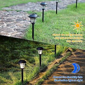 MAGGIFT 8 Pack Solar Ground Lights Outdoor, Disk Light 8 LED Cool White + 4 LED Blue, Waterproof Solar Powered Lights, In-Ground Walkway Deck for Pathway Driveway Landscape Garden Patio, Lawn, Yard