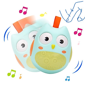 Kim Player Roly Poly Toy, Owl Weeble Wobble Toys for Baby 6 Months and Up, Best Gift for Kids Boys Girls Infants Toddlers