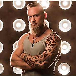 XIANNVXI Cool Necklace for Men Bar Necklace Black Obsidian Crystal Necklace Adjustable Rope Natural Gemstone Rectangle Pendant Necklaces Jewelry