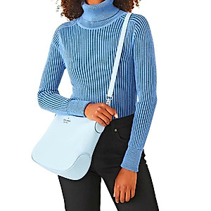 Kate Spade Rosie Crossbody Bag Zip Pouch Pebbled Leather In ocean fog