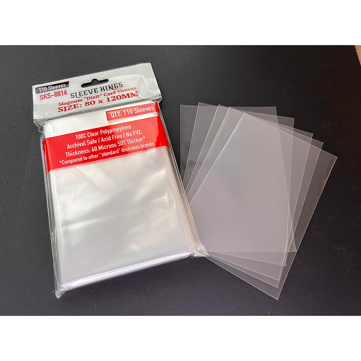 Sleeve Kings Magnum Dixit Card Sleeves (80x120mm) - 110 Pack, 60 Microns