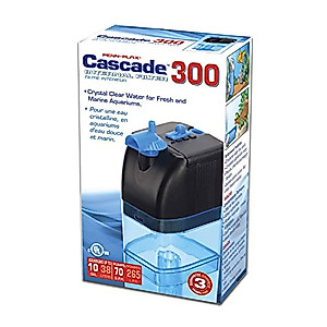 Penn-Plax Cascade 300 Fully Submersible Internal Filter – Provides Physical, Biological, and Chemical Filtration for Aquariums and Turtle Tanks