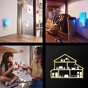 Raid Essentials Flying Insect Light Trap Starter Kit, 2 Plug-In Devices + 2 Cartridges, Featuring Light Powered Attraction
