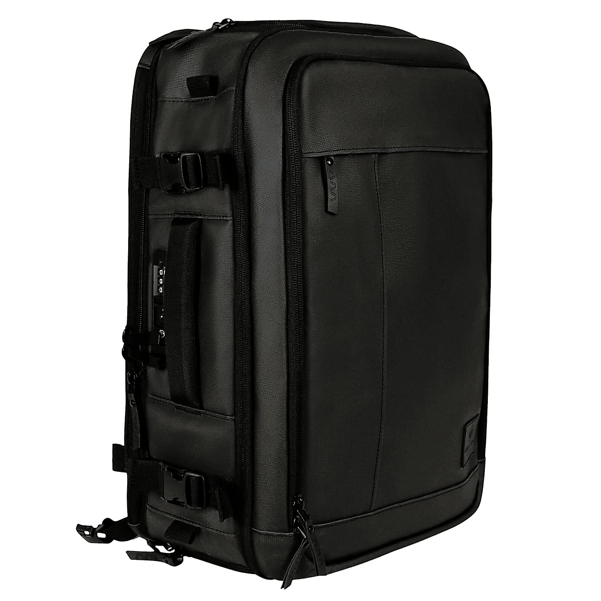 Here & Now Supply Travel Laptop Backpack for Men & Women | Casual Large Water Resistant Anti-Theft Hiking Backpack suited for Outdoors and Indoor use with Duffle Bag Strap | Black (Onyx)