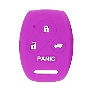 KAWIHEN Silicone Key Fob Cover Compatible with Honda Accord Accord Crosstour CR-V Civic Element Pilot OUCG8D-380H-A N5F-S0084A N5F-A05TAA (Purple)