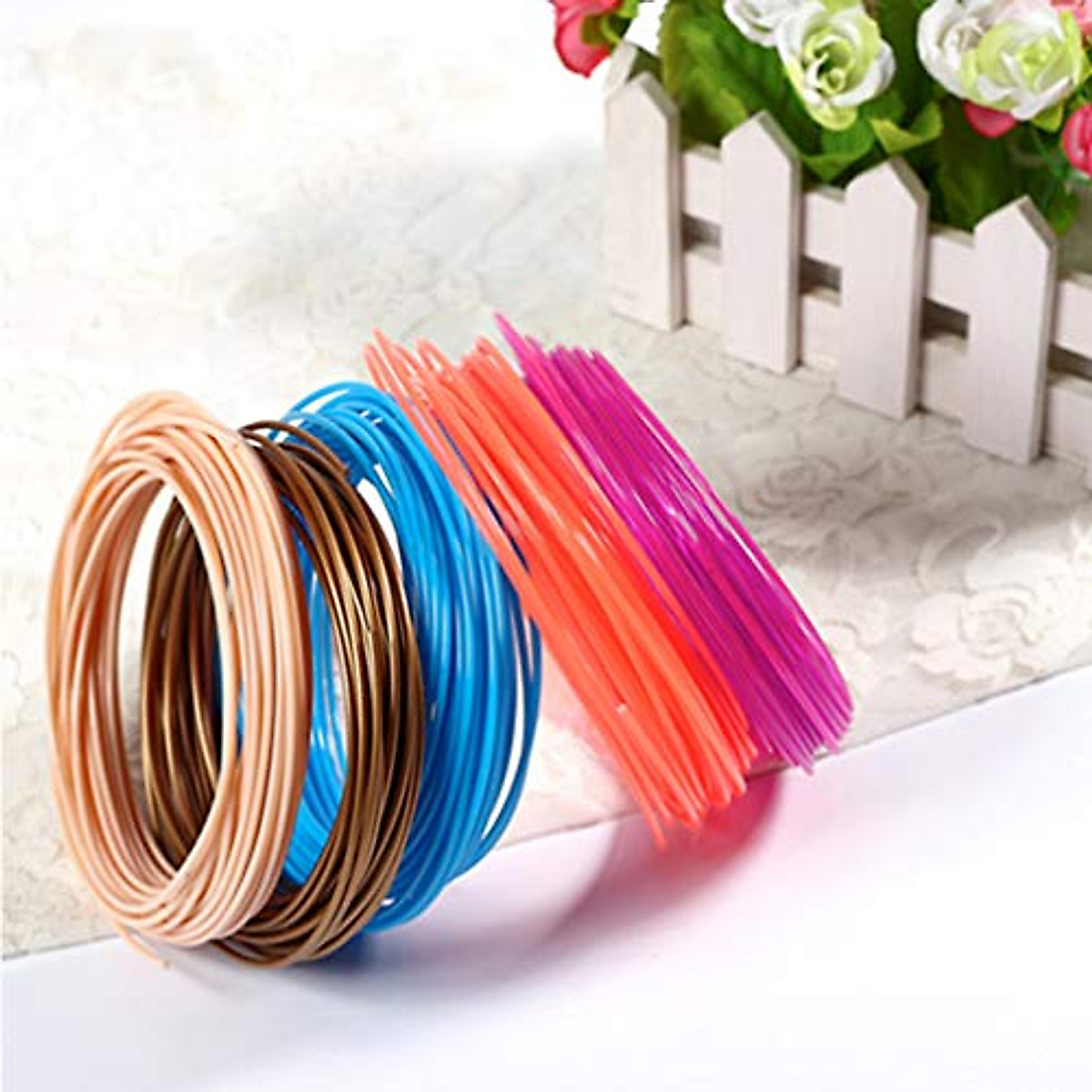3D Pen Filament Refills, Each Color 10M, Total 10M Feet 3D Pen/3D Printer PLA Sample Pack, Compatible with MYNT3D / Printing Pen