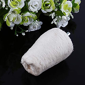 Terisass Polishing Wheel Polishing Pad Cone Shaped Foam Car Polishing Pad Vehicle 60mm Diameter White Buffing Pads for Wheels Use with Power Drill Universal