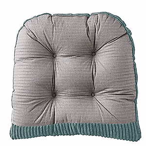 Sweet Home Collection Rocking Chair Cushion Premium Tufted Pads Non Skid Slip Backed Set of Upper and Lower with Ties, 1 Count (Pack of 1), Velvet Mint