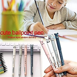 Jowxsx 4 PCS Cute Black Erasable Gel Pen Cute School Supplies Cool Things Cartoon Erasable Easy to Rub Rub Gel Pen Cute Ballpoint Pen Gel Ink Pens