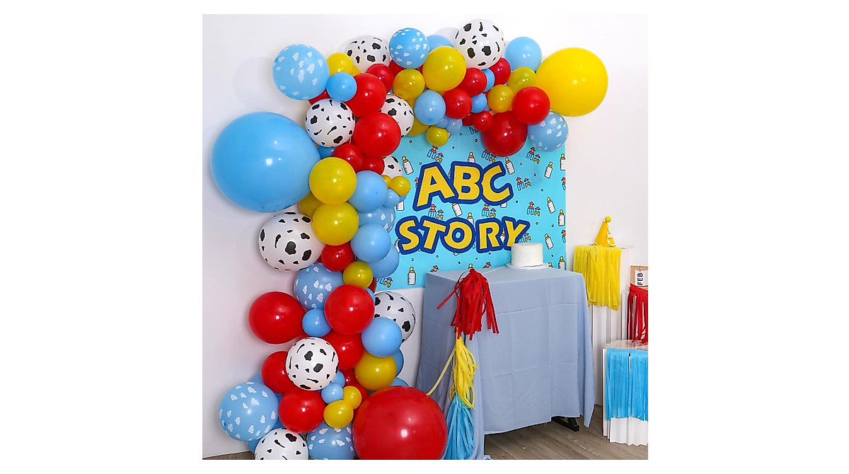 Cow Pattern Balloons Kit for Kids Party - 60 Pcs