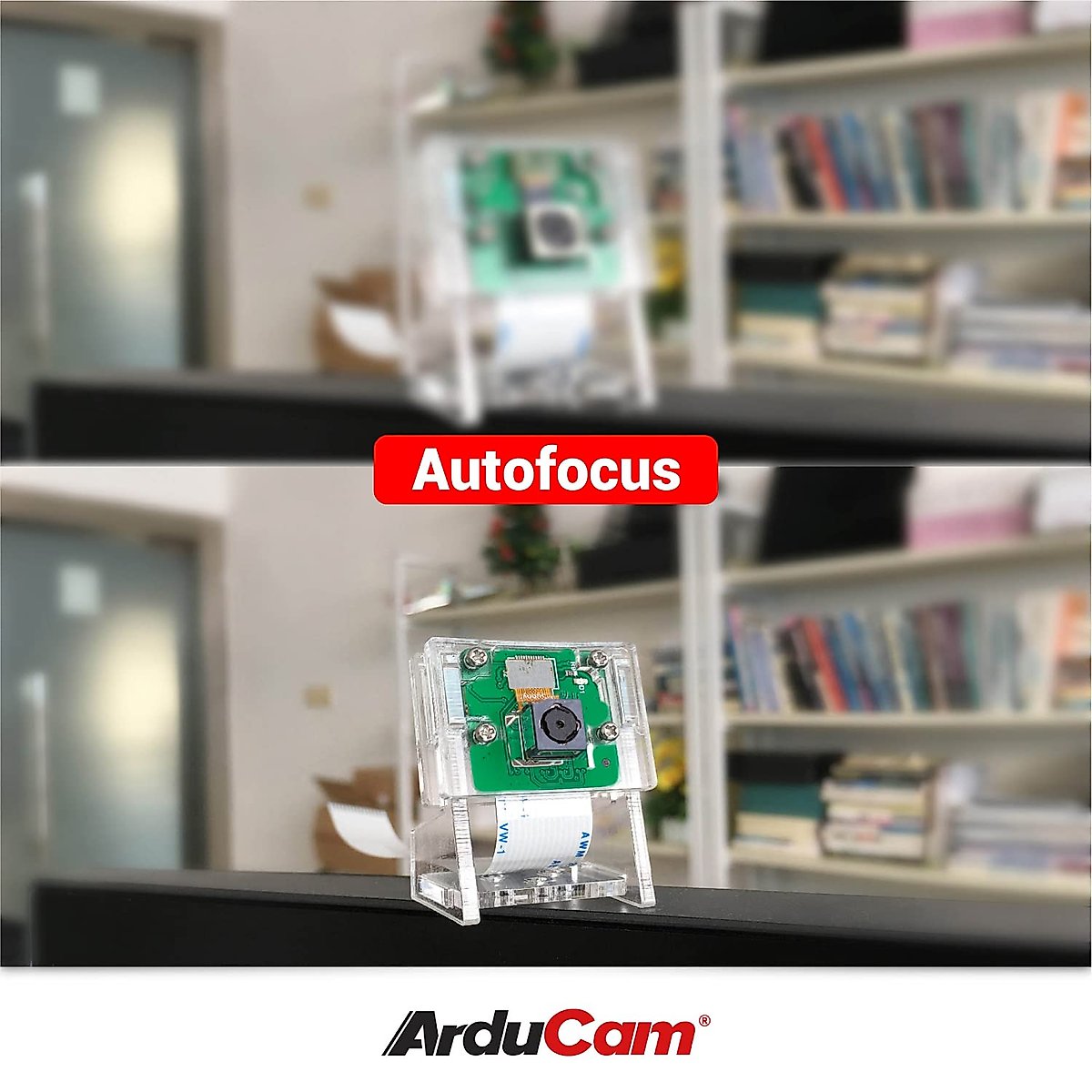 Arducam Motorized Focus Pi Camera, Autofocus for Raspberry Pi Camera Module, Motorized Lens, Software Precise Manual Focus, OV5647 5MP 1080P