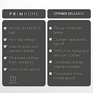 PRIM HOME Pants Hangers Space Saving - Wood Scarf Hangers for Closet Organizer - Jean Hangers Scarf Holder Closet Space Saving Hangers - Pants Rack Leggings Hanger Space Saver Closet Organization