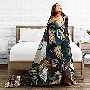 ISHAANAV Anuel Music and AA Throw Blanket for Couch Sofa Fluffy Microfiber Fleece Throw Soft, Cozy, Lightweight Anuel Music and AA