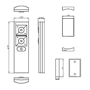 WAC Lighting 6-Speed Ceiling Fan Wireless Bluetooth Remote Control Wall Cradle in White