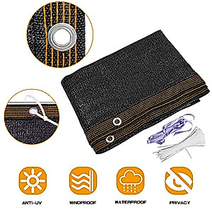 Balcony Privacy Screen Fence Cover,UV Protection Weather Mesh Balcony Shield for Garden Patio Outdoor Backyard (3' x 9.8')