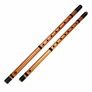 Japanese Bamboo Flute with Black Lines 7/8 Hon Handmade Bamboo Musical Instrument (7 Hon)
