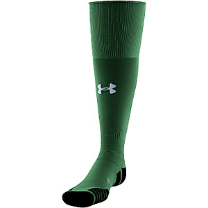 Under Armour Adult Soccer Over-The-Calf Socks, 1-Pair, Forest Green/Black/White, Large