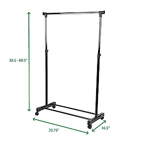 Mind Reader OGGARM-SIL Garment Rack, Black