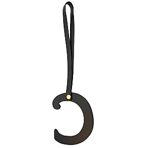 BURBERRY Black/Light Gold C Studded Leather Alphabet Ladies Bag Charm