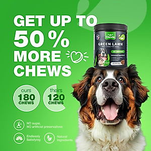 Grass Burn Spot Chews for Dogs - Dog Urine Neutralizer for Lawn - Grass Savers for Dog Urine - Dog Pee Lawn Spot Saver Caused by Dog Urine - Grass Treatment Rocks - Probiotics, Enzymes & Multivitamins