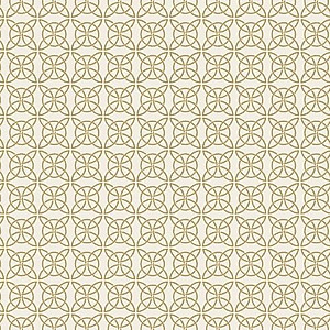 Celtic Knot Gold Metallic Cream 100% Cotton Fabric by The Yard Fabric