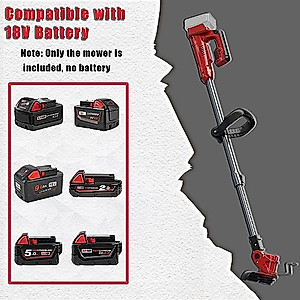 PEDONY Cordless String Trimmer - for Milwaukee 18V Battery Weed Wacker Lawn Trimmer, Adjustable Pole Length, Electric Weed Trimmer Tool for Garden and Yard (Battery Not Included)