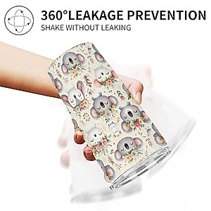 KIOWEIR Cute Koala Stainless Steel Tumbler 20oz With Lid And Straw, Insulated Tumblers Coffee Cup, Travel Mug for Ice Drink & Hot Beverage for Women Men Boys Girls