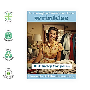 CENTRAL 23 Wife Birthday Card - Sarcastic Humor - Retro Greeting Cards For Mom - Funny Gifts For Husband Men Women - Comes With Fun Stickers